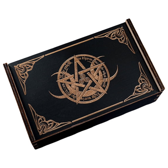 Push Pull Tarot Cards Storage Box Tarot Card Storage Gifts Case Small ...