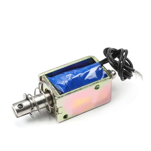 Push Pull Type Solenoid DC 12V 400mA 25N/10mm Open Frame Type Solenoid ...