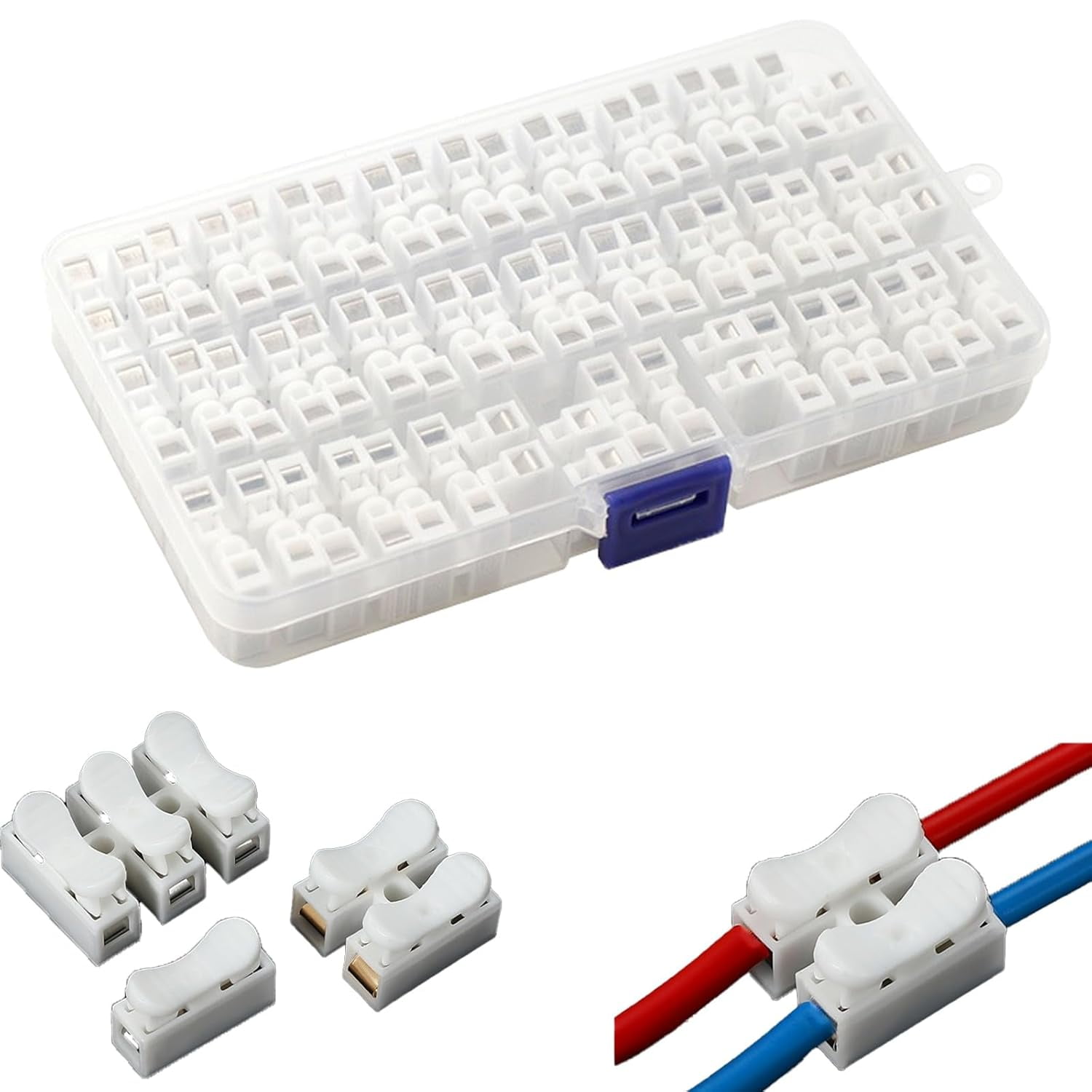 Push Quick Wire Cable Connector, 55/110Pcs Lever-Type Quick Connect ...