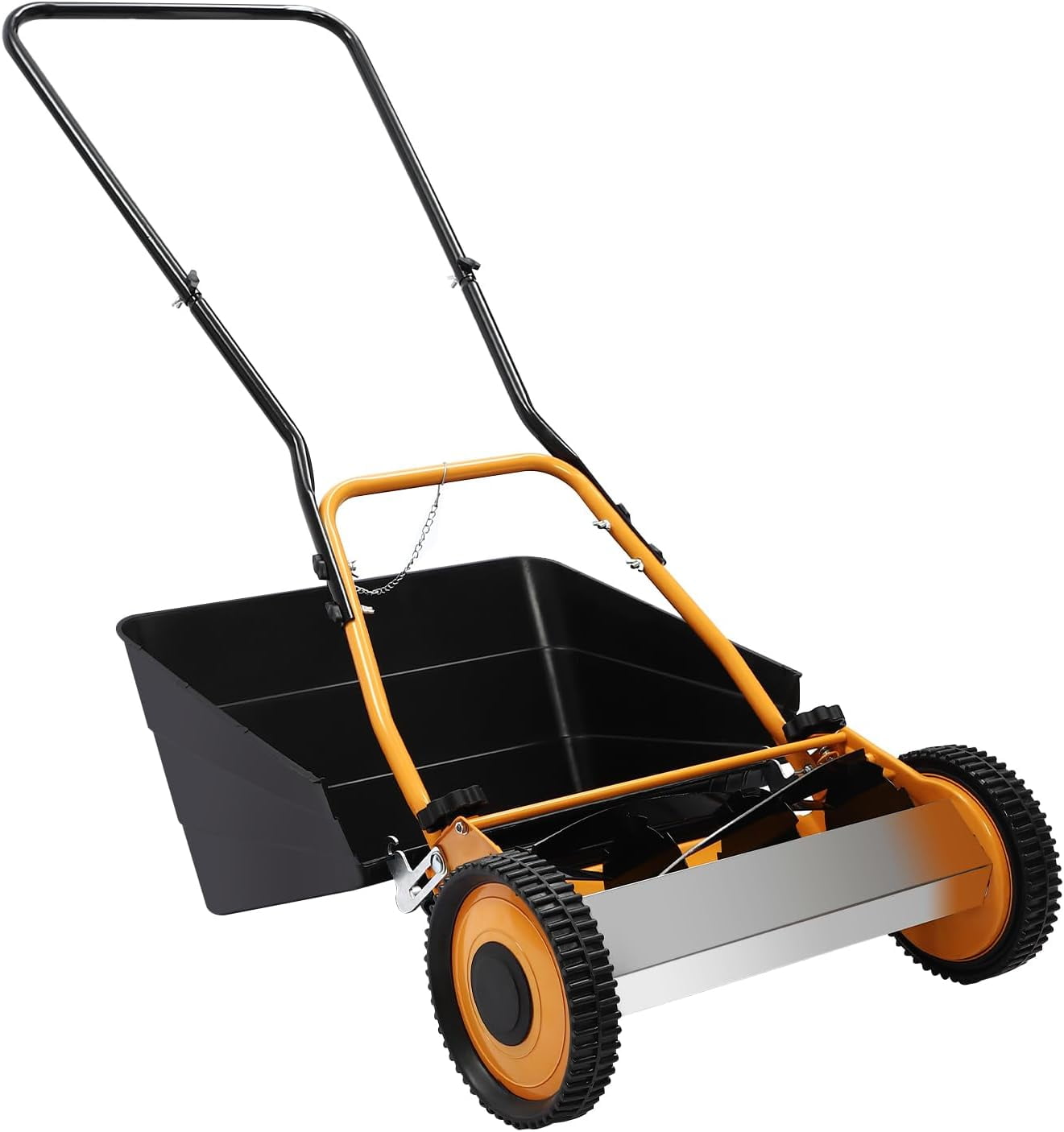Push Reel Lawn Mower 16Inch Manual Push Mower Grass Trimmer with Grass ...