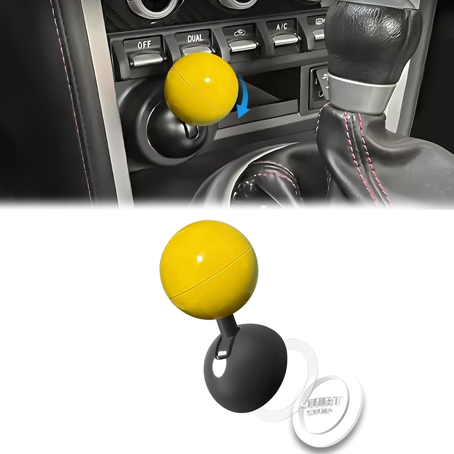 Push Start Button Cover for Car One Button Start Rocker Cover Engine ...
