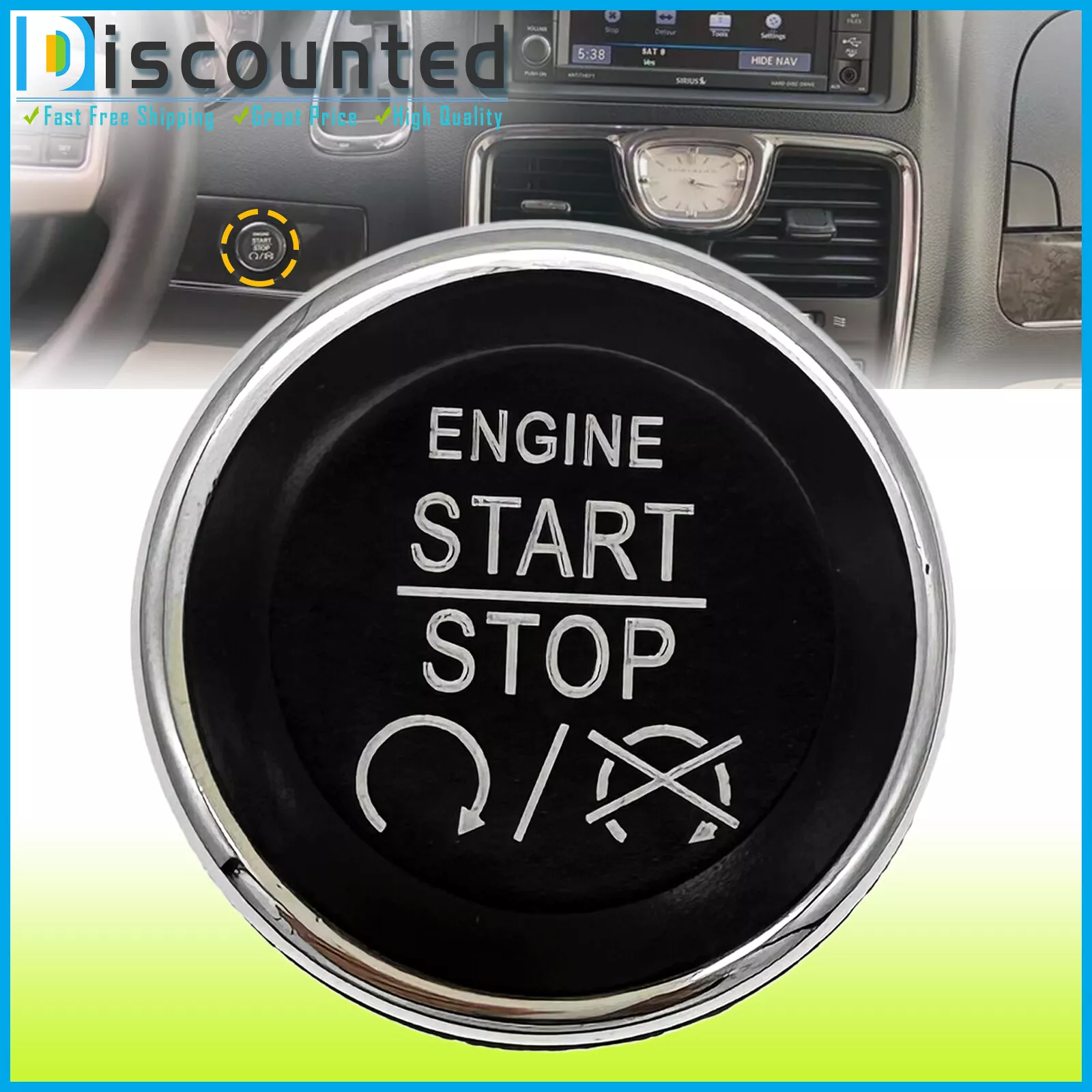 Push Start Stop Button Switch for 10-16 Chrysler Town & Country 3.3/3.6 ...