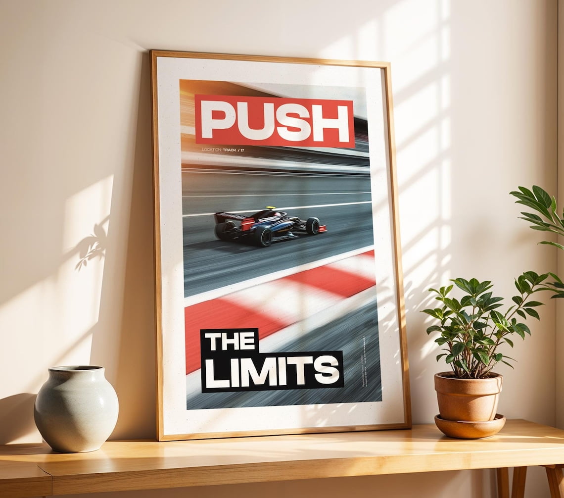 Push The Limits Racing, Formula 1 Speed Motorsport Wall Art, Fast Car ...