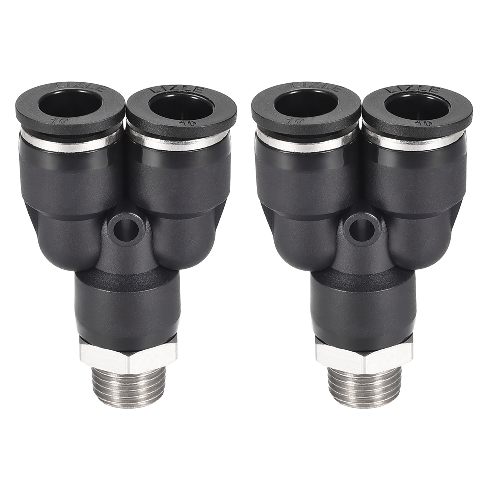 Push To Connect Fittings Y Type Tube Connect 10mm OD x 1/4PT Male ...