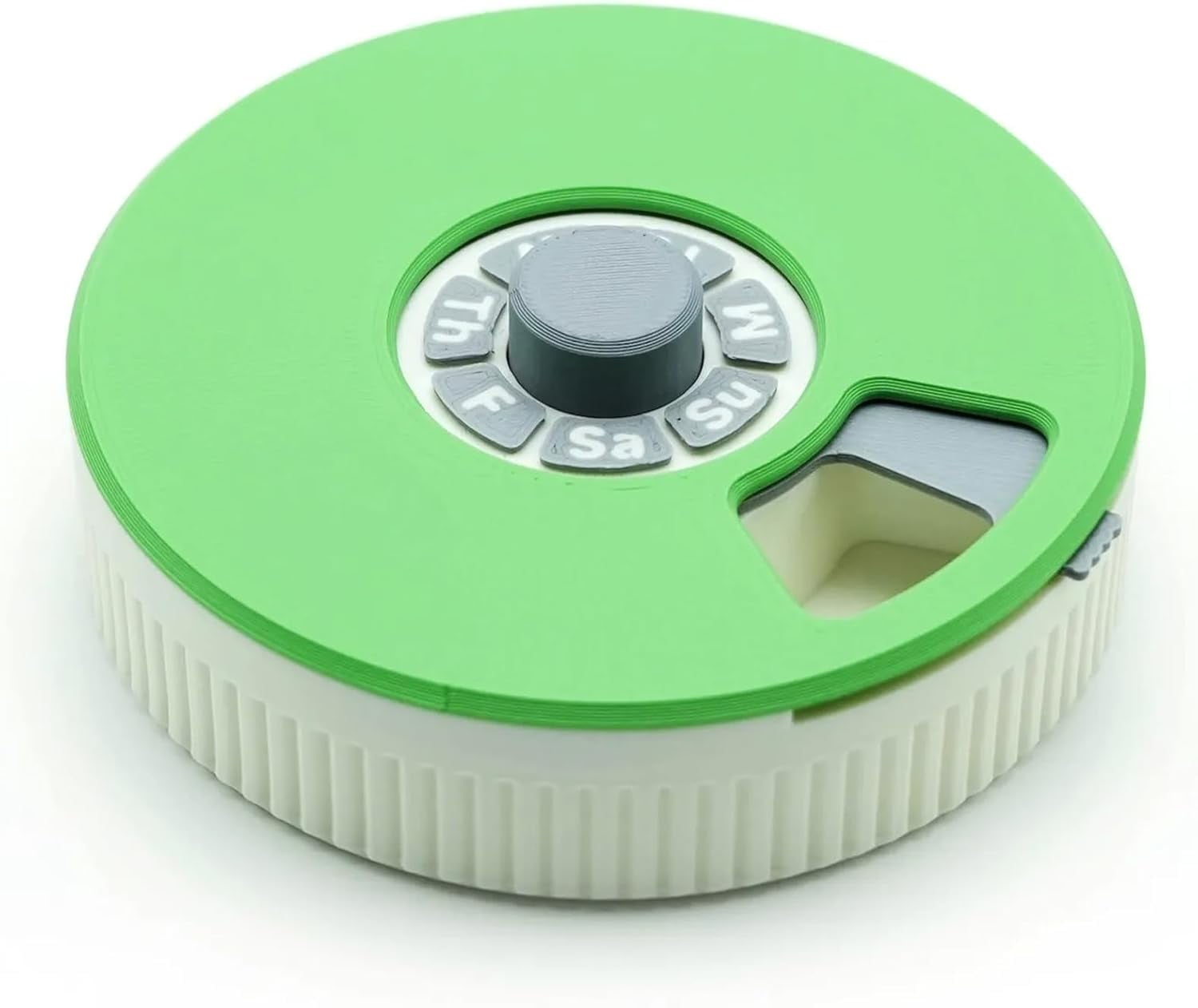 Push Turn Mechanism Pill Organizer, Weekly Pill Organizer 7 Compartment ...