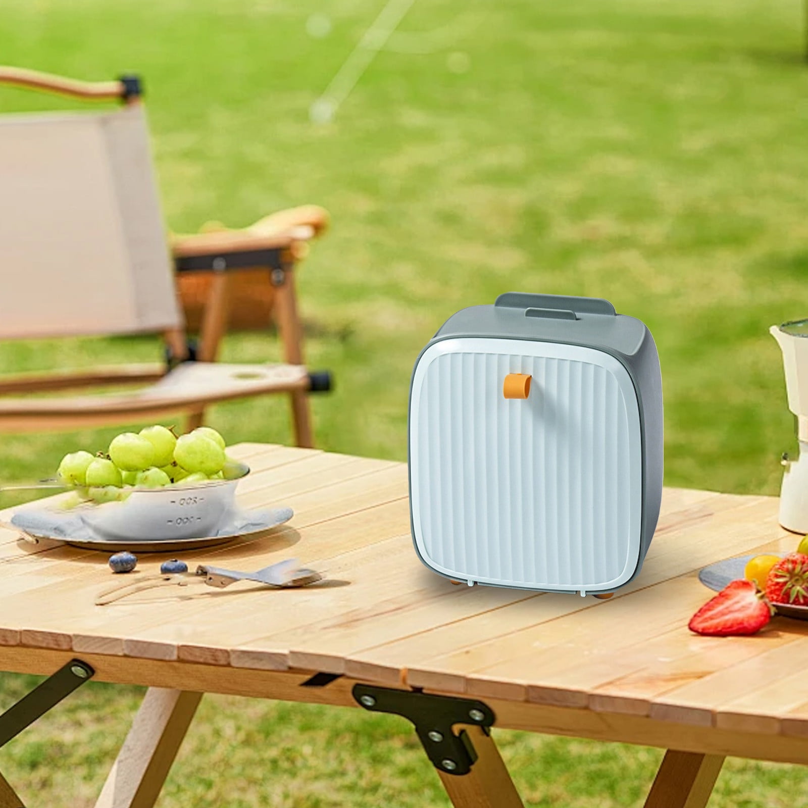 Push-Type Trash Can, Double Bucket Hidden Design, Mini Desktop Bin, Lid ...