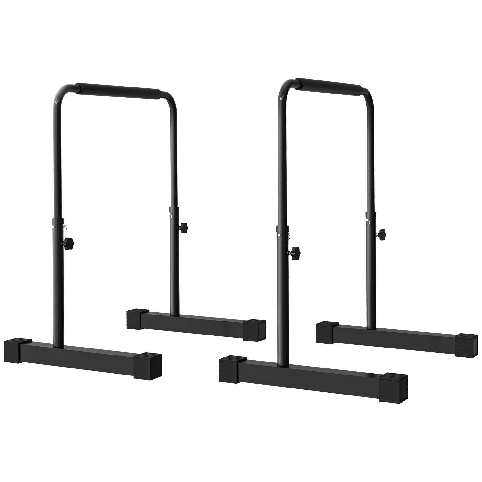 Push Up Bars, Adjustable Dip Station Parallel Bars with 4 Height Levels ...