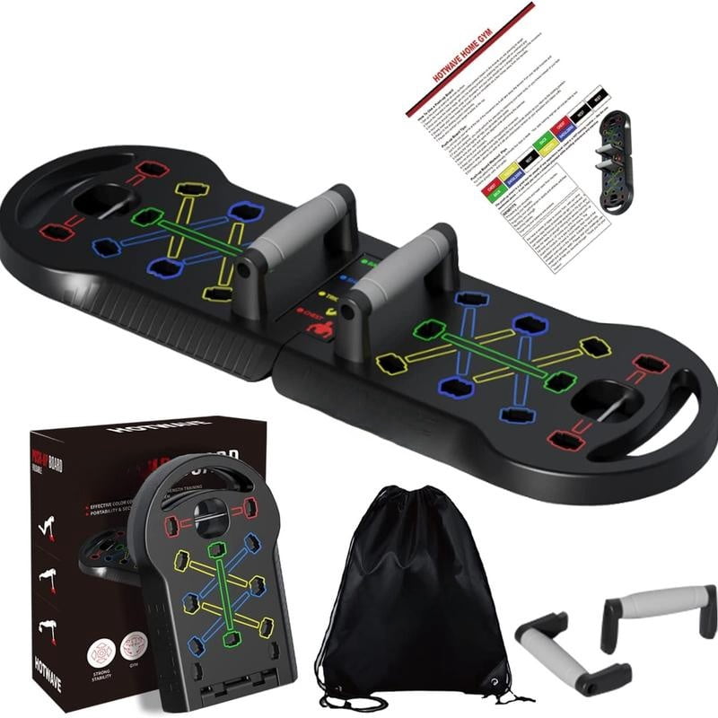 Push-Up Board System – Portable Home Gym for Full Upper Body Workout ...