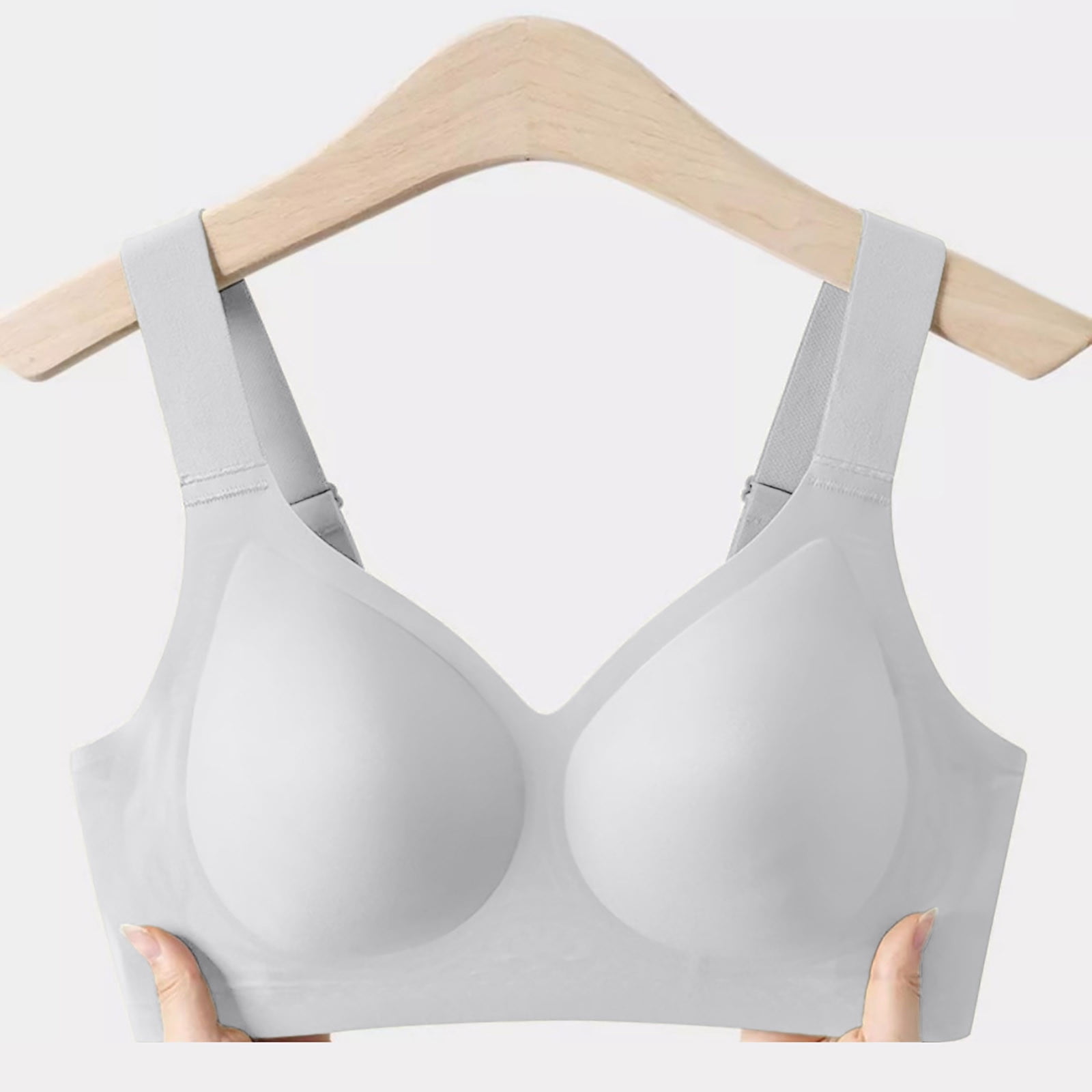 Push Up Bras For Women Seamless Buttery Soft Wireless V Neck Sports ...