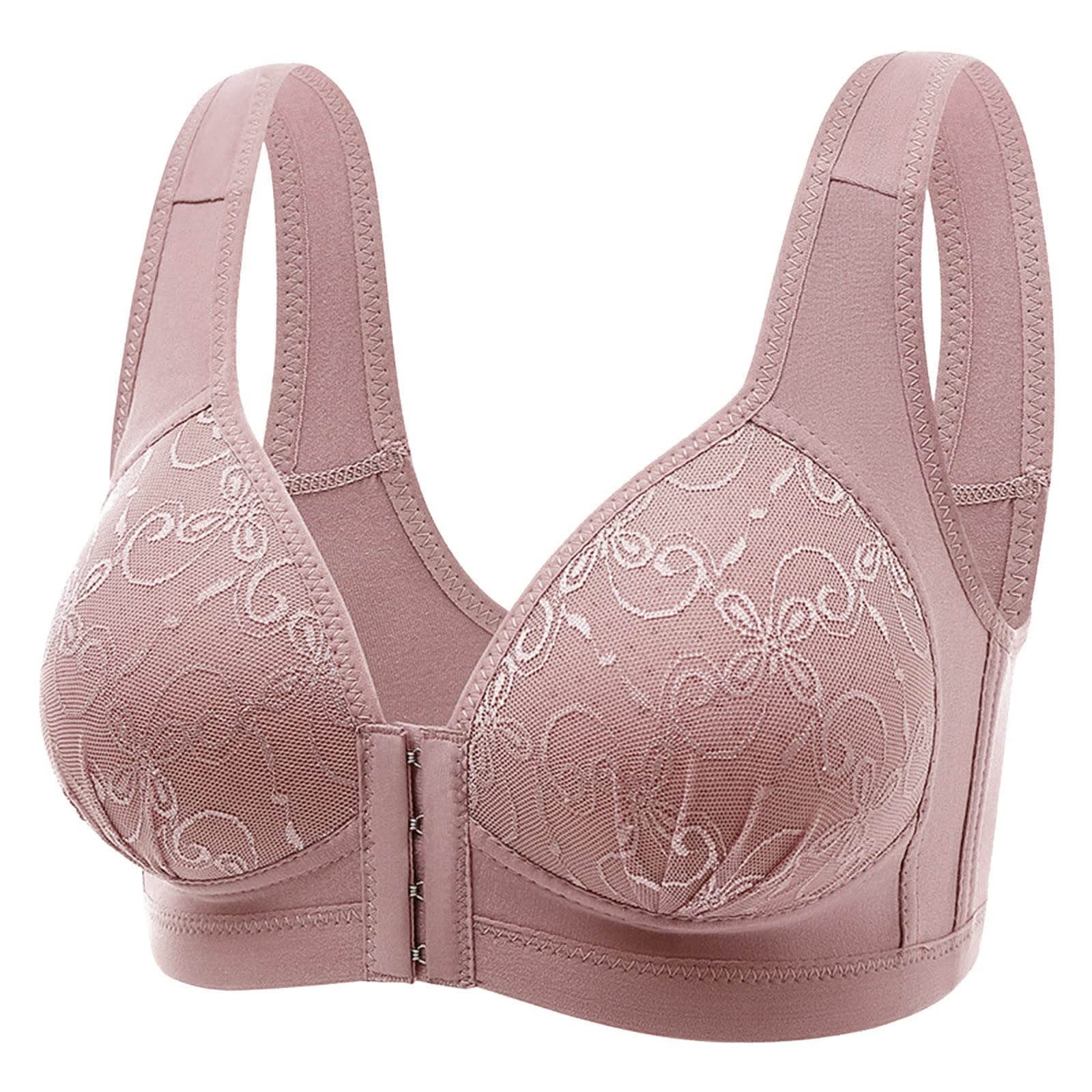 Push Up Bras for Women No Underwire Front Fastening Bras Front Closure ...