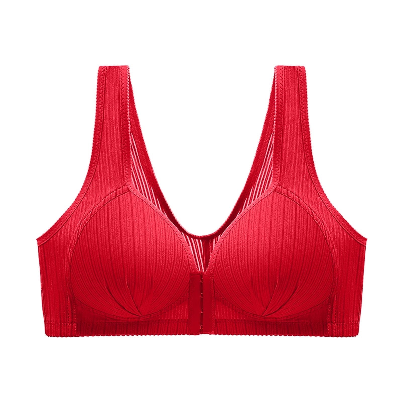 Push Up Bras for Women, Women's Bra Soild Wire Free Underwear One-Piece Bra Everyday Front ...