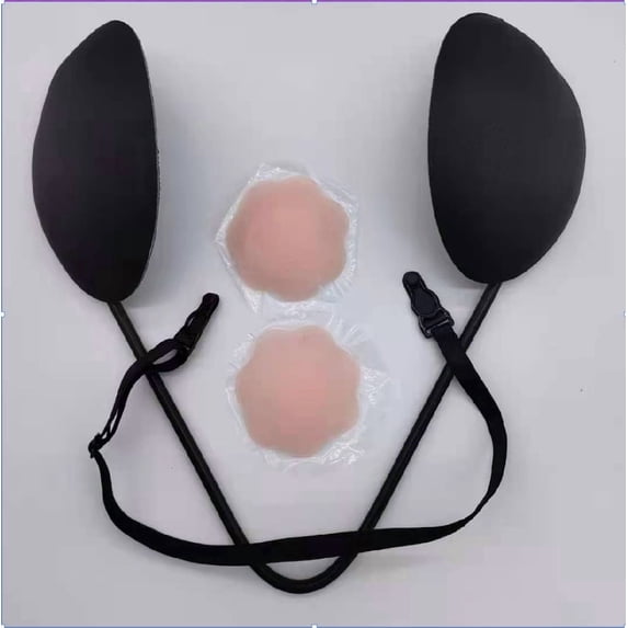 Misses Kisses Bra Kit, Deep Plunge Push Up Invisible Adhesive Strapless ...