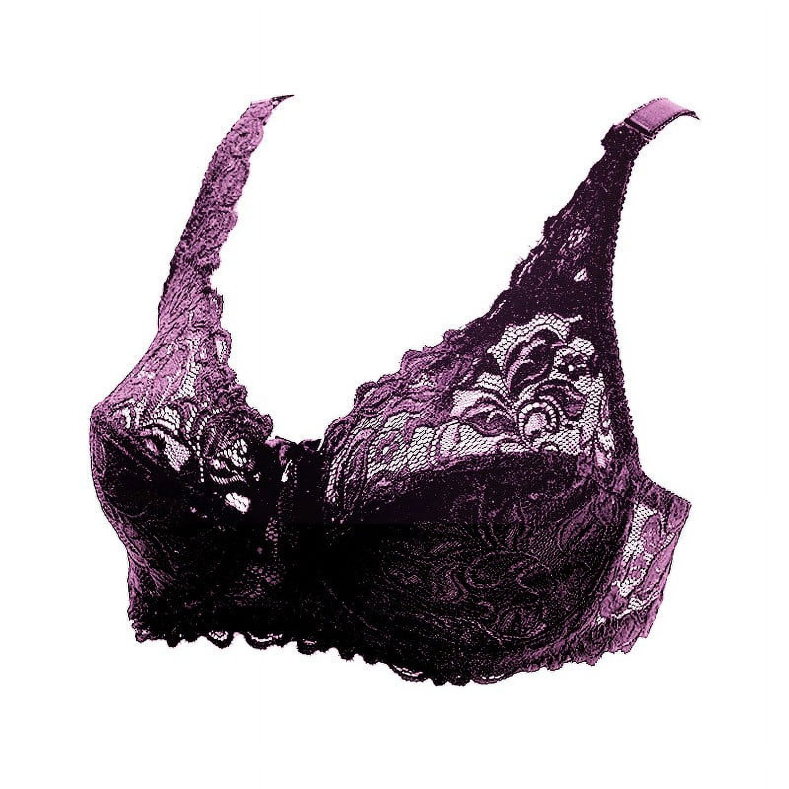 Push Up Lace Bra for Women Underwire Plus Size Comfortable Brassiere ...