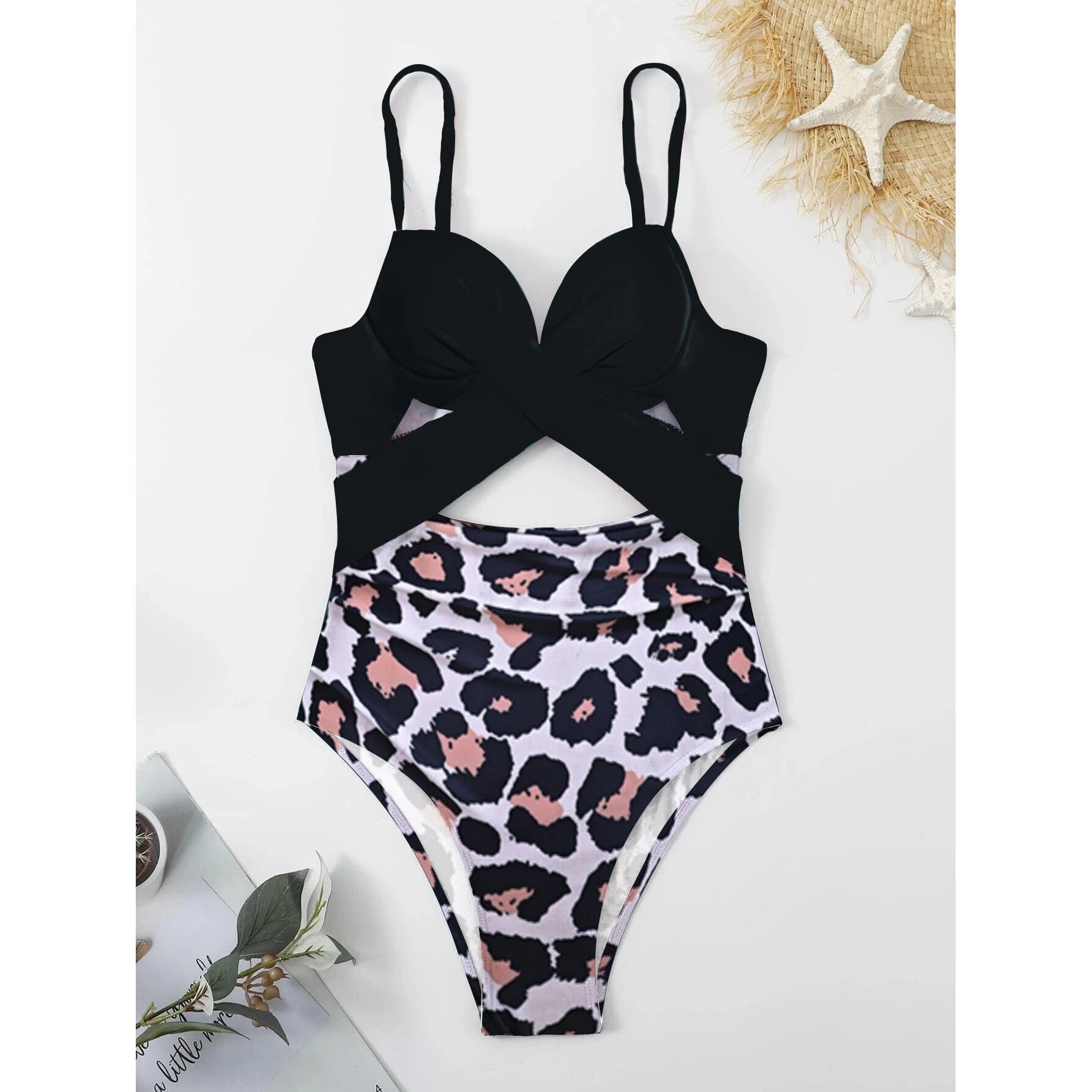 Push Up One Piece Swimsuit Women Swimwear Bodysuit Monokini Pad Ruffle ...