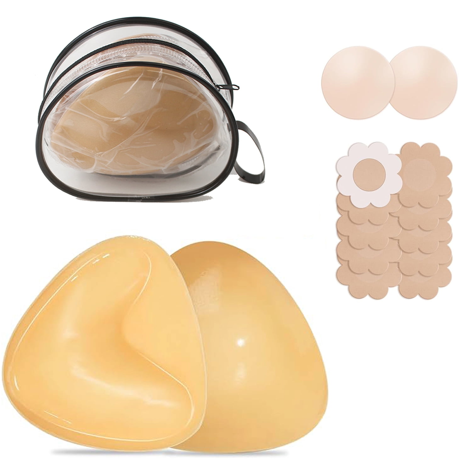 ‌jQMUHLC Push Up Sticky Bra Inserts,Reusable Double Sided Adhesive Bra ...