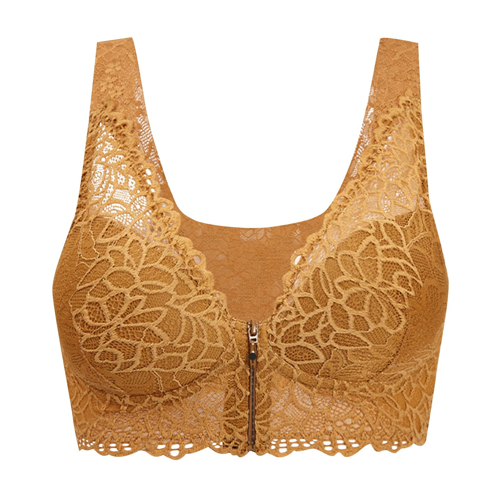 Push Up Women Wirefree Bralette Breathable Lightly Lined Padded Lace ...