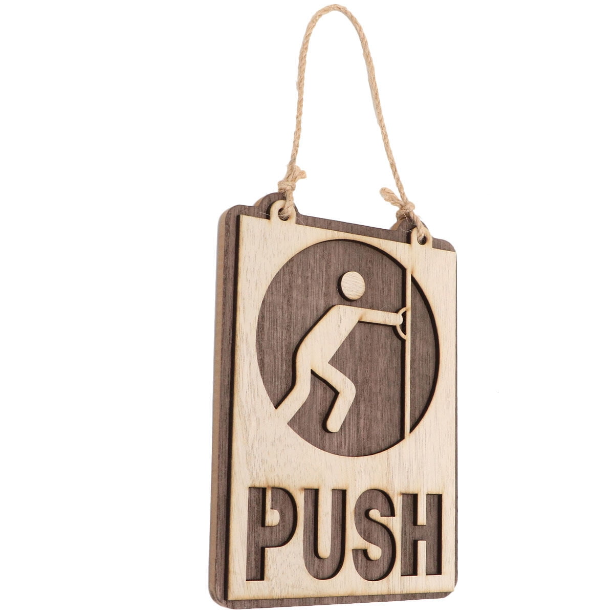 Push and Pull Signs Emblems Wooden Pull Sign Door Sign for Tea House ...