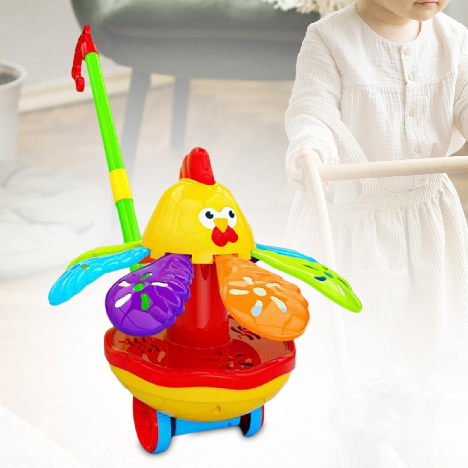 Push and Pull Walking Toy Push Animal Toy with Bell Classic Educational ...