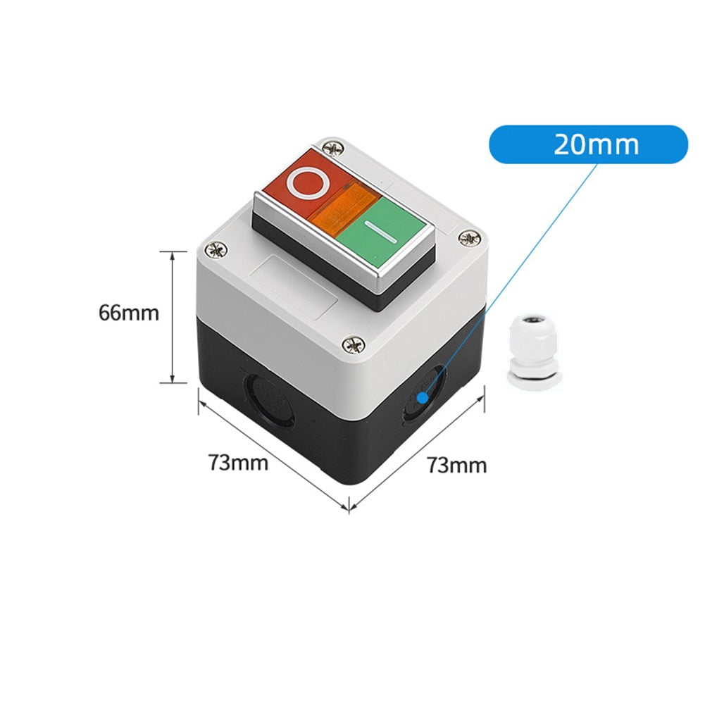 Push button switch control box 22mm inch with button waterproof and ...