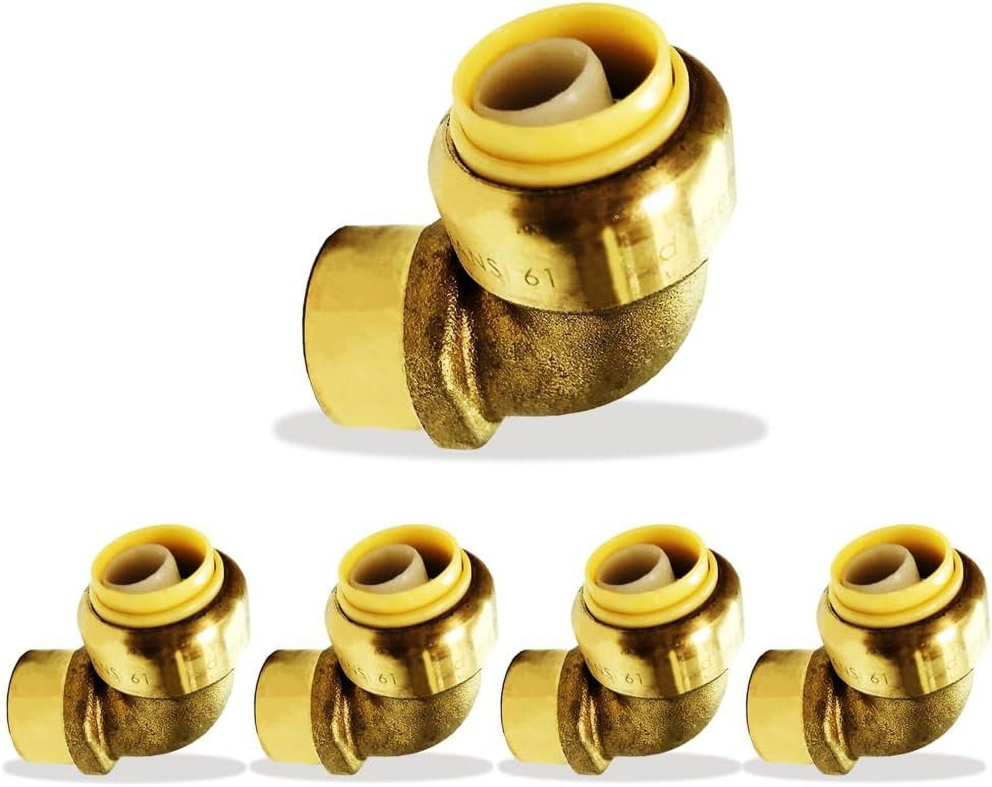 Push-fit Female Elbow - 1/2" x 1/2" FNPT Female Threaded Elbow Fittings ...