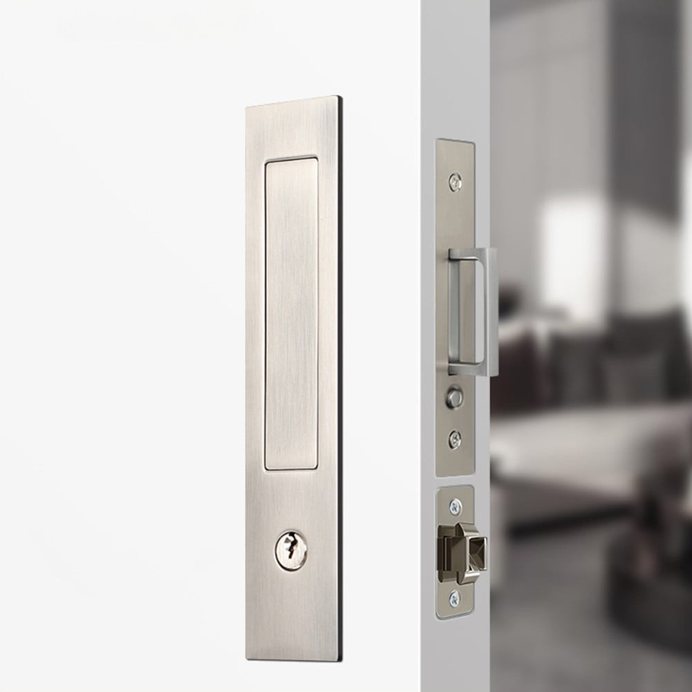 Push spring pocket door handle sliding door lock sliding door conceal ...