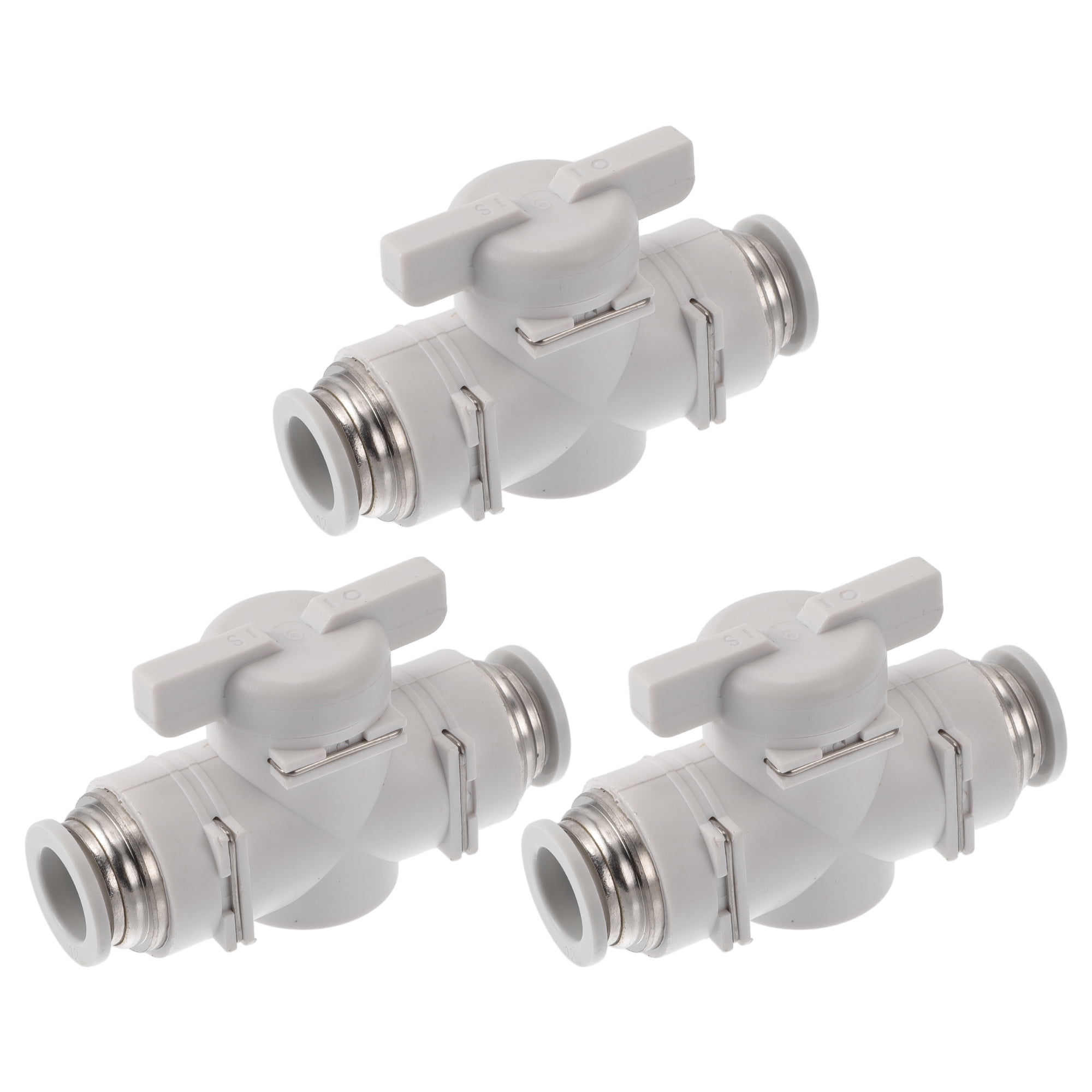 Push to Connect Air Fittings 1/2" Air Hand Valve Connector Plastic 3 ...
