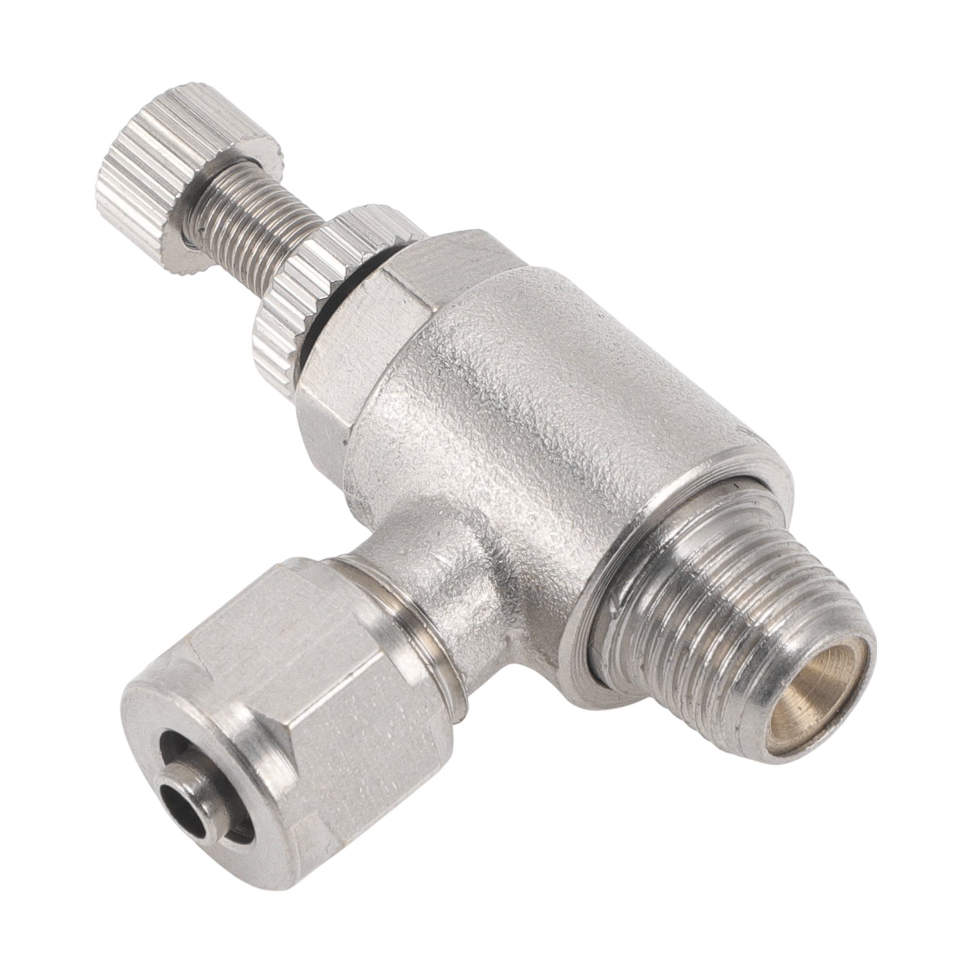 Push to Connect Air Fittings 1/4" 90 Degree Air Flow Control Valve ...