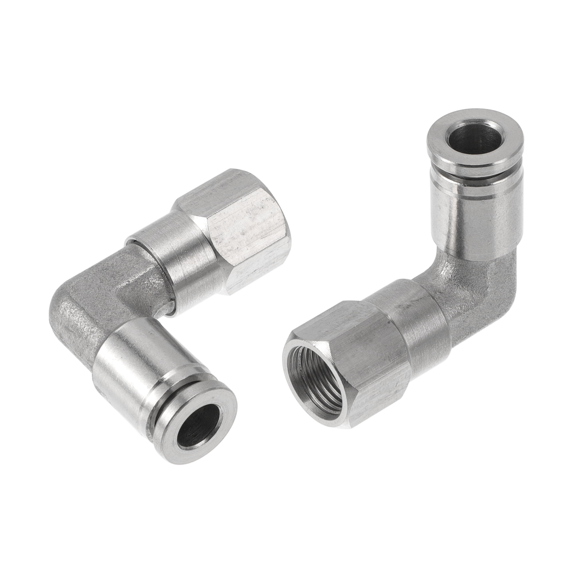 Push to Connect Air Fittings 1/4" 90 Degree Female Thread Connector 304 ...