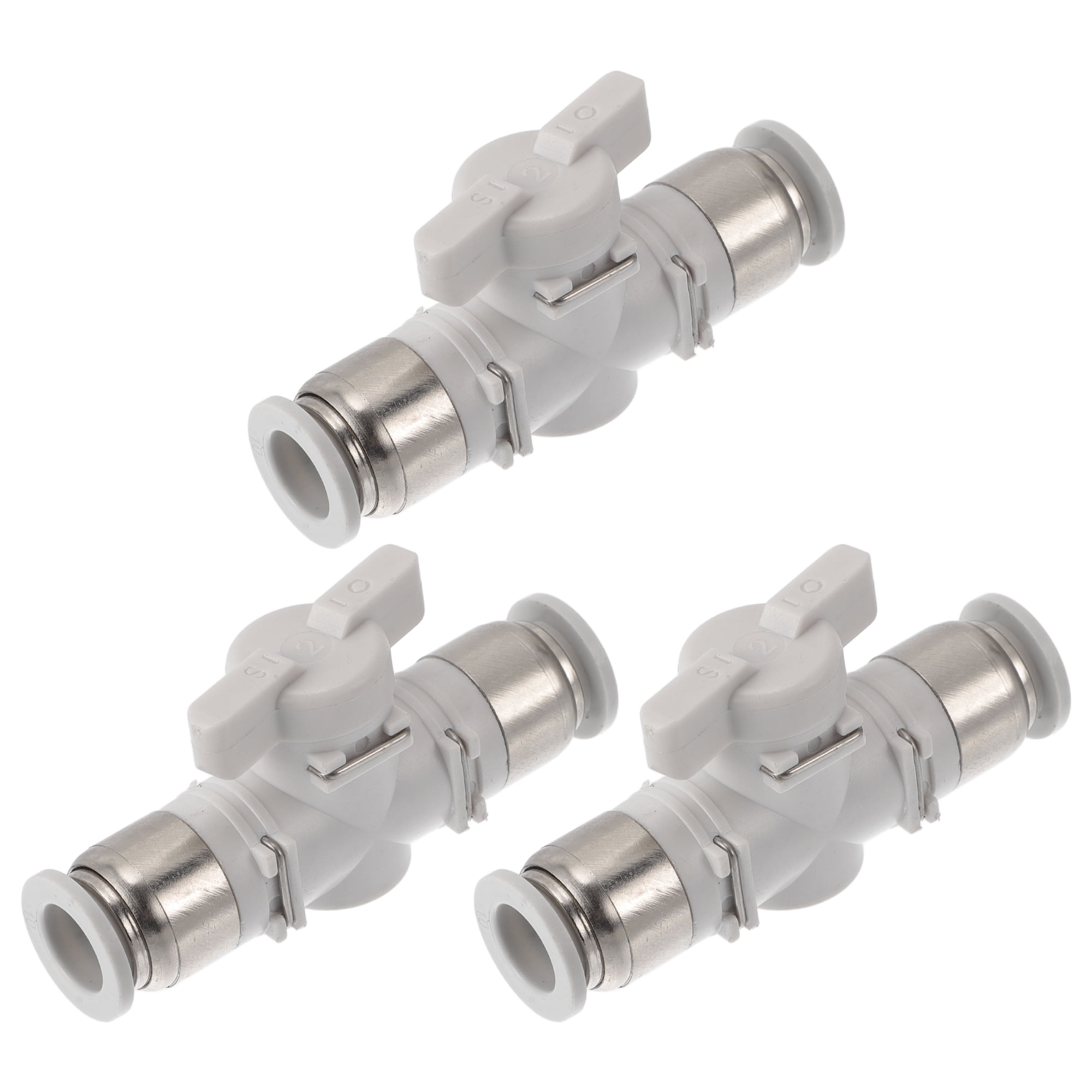 Push to Connect Air Fittings 3/8" Air Hand Valve Connector Plastic 3 ...