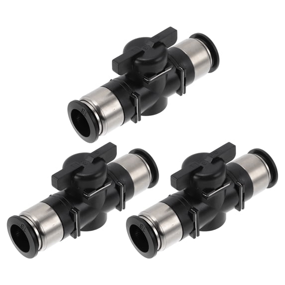 Push to Connect Air Fittings 5/8" Air Hand Valve Connector Plastic 3 ...