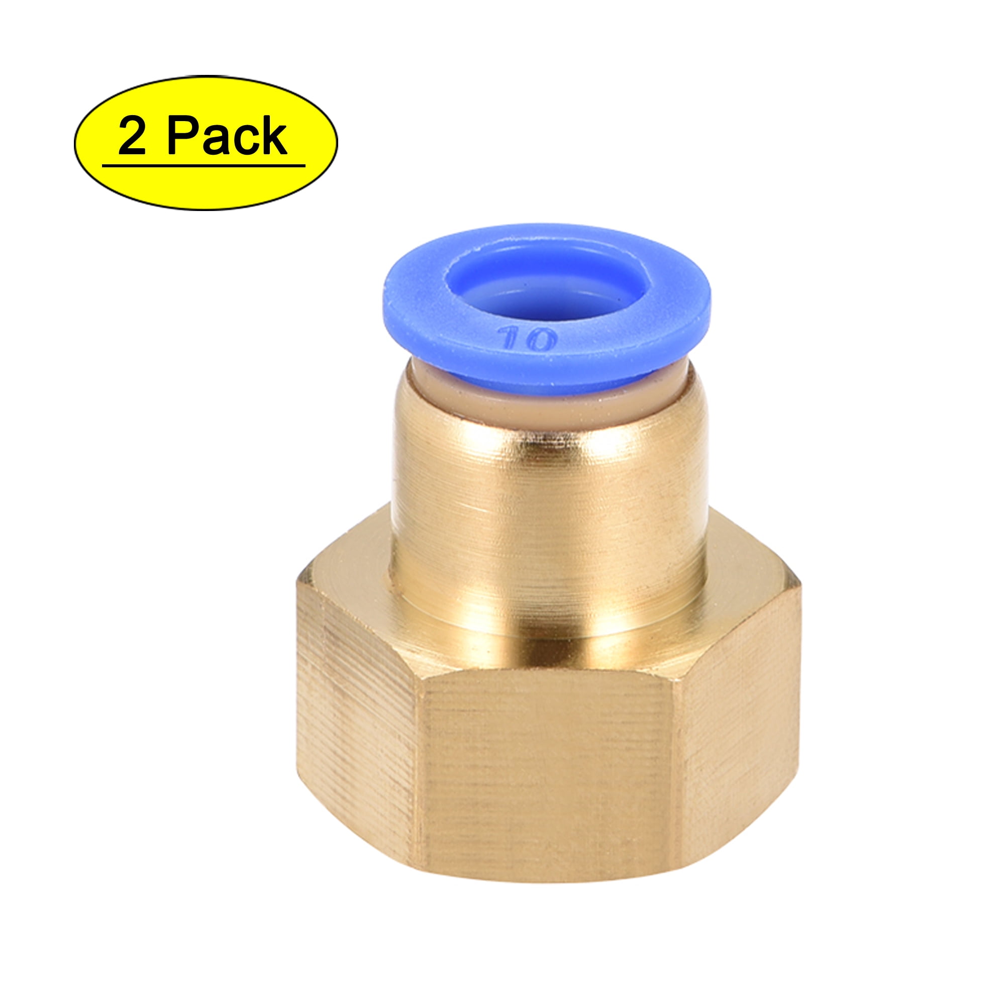 Push to Connect Tube Fitting,Adapter,10mm Tube OD x G1/2" Female ...