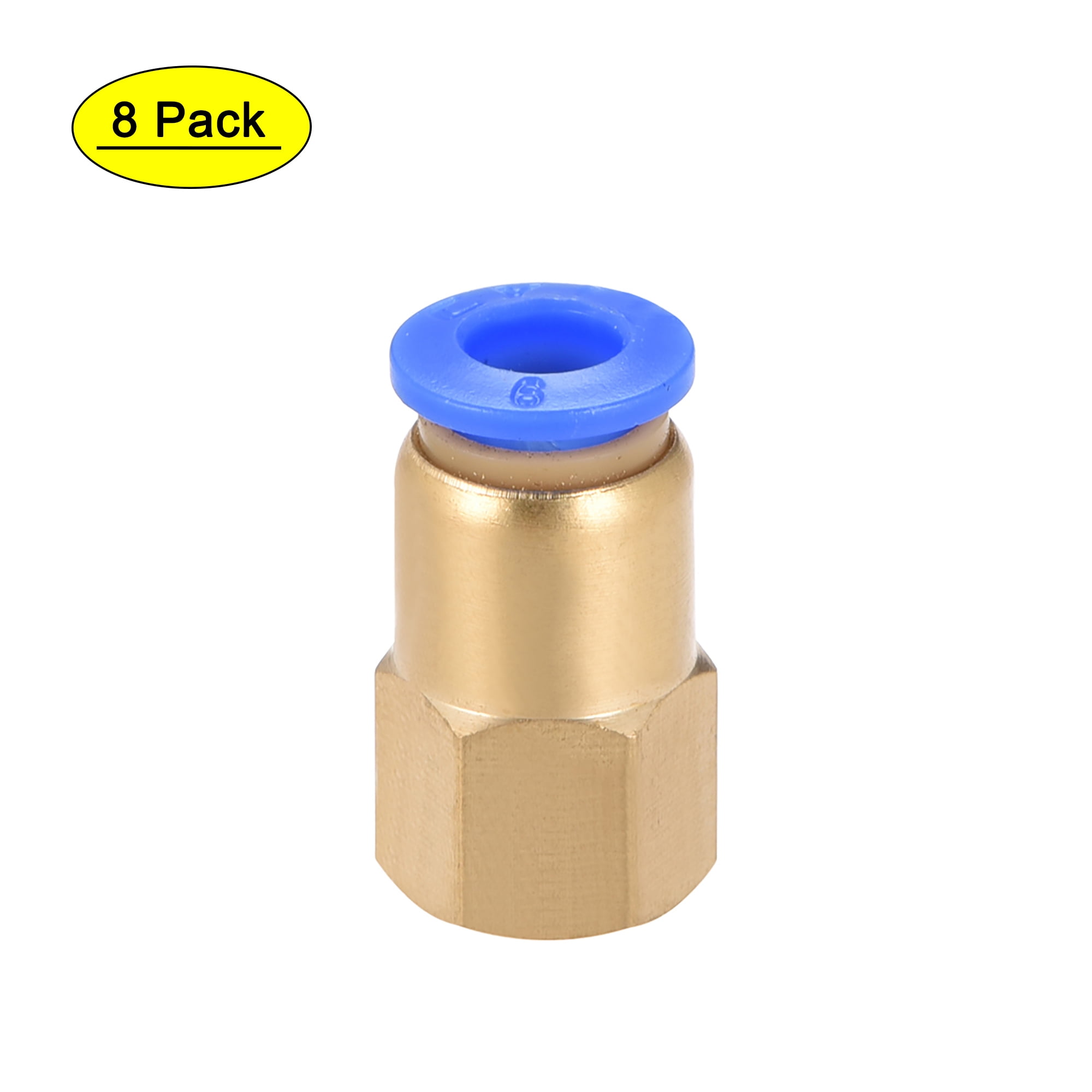 Push to Connect Tube Fitting,Adapter,6mm Tube OD x G1/8" Female ...