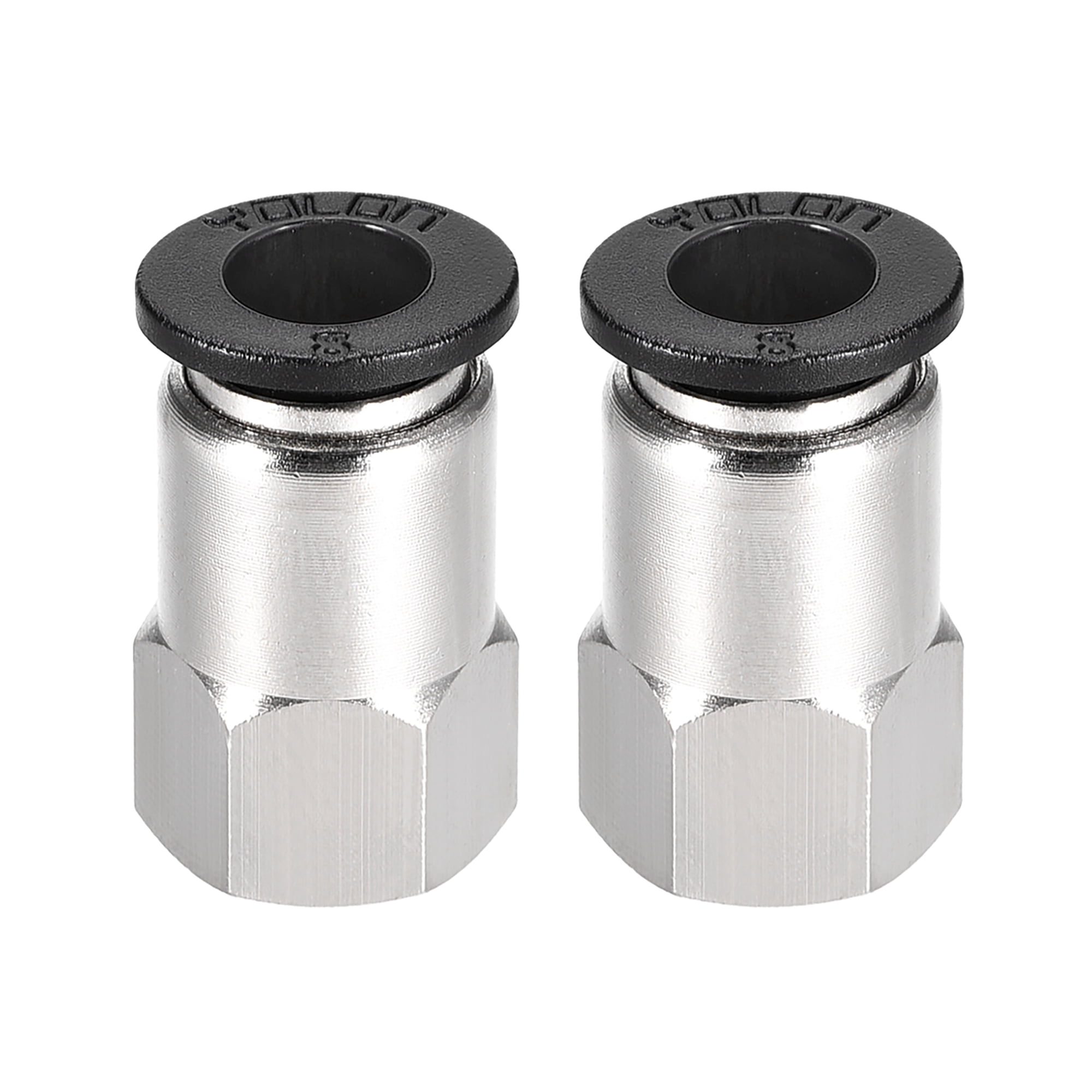 Push to Connect Tube Fitting Adapter,8mm Tube OD x 1/8PT Female ...