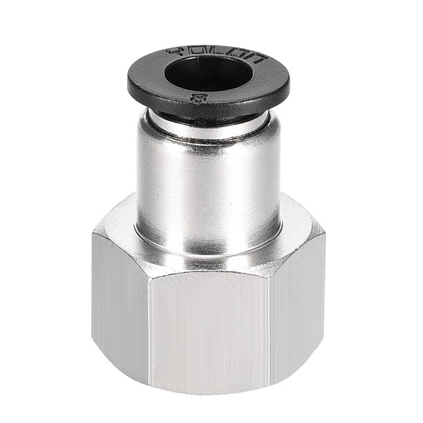 Push to Connect Tube Fitting Adapter,8mm Tube OD x 3/8PT Female Straight Pneumatic Connecter ...
