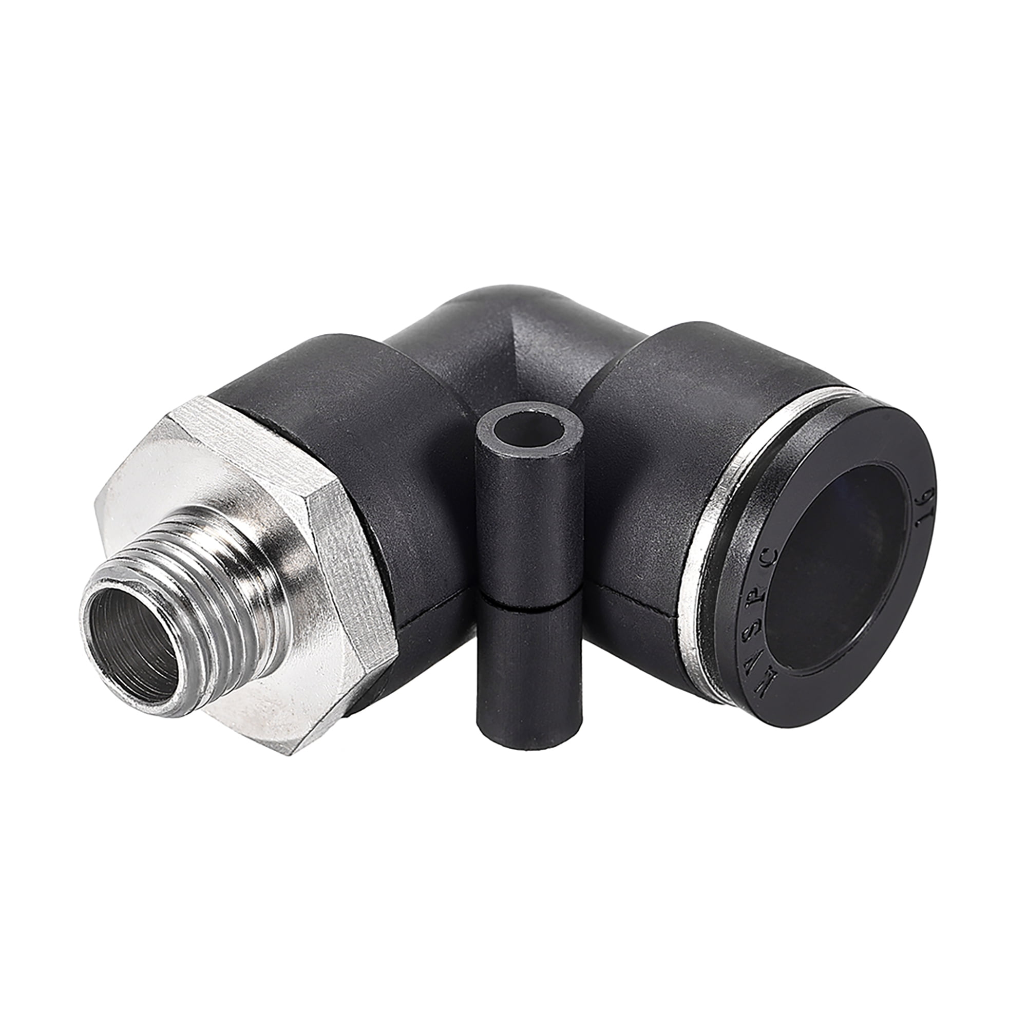 Push to Connect Tube Fitting,Male Elbow 16mm Tube OD x 1/4 NPT Thread ...