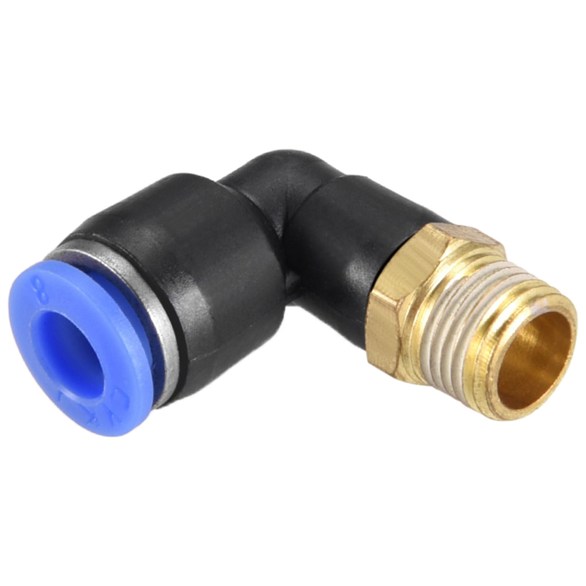 Push to Connect Tube Fitting,Male Elbow,8mm Tube OD x G1/8" Thread Pneumatic Air Push Fit Lock ...