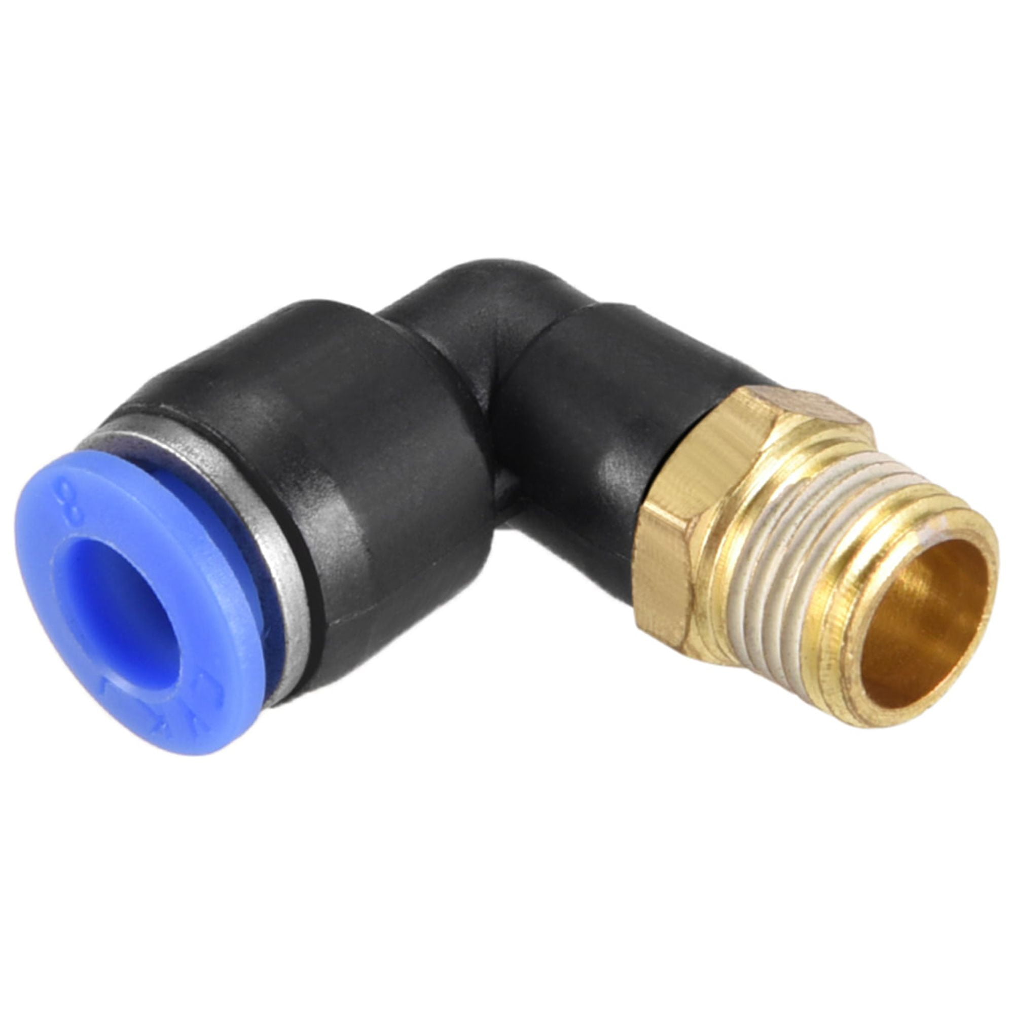 Push to Connect Tube Fitting,Male Elbow,8mm Tube OD x G1/8" Thread ...