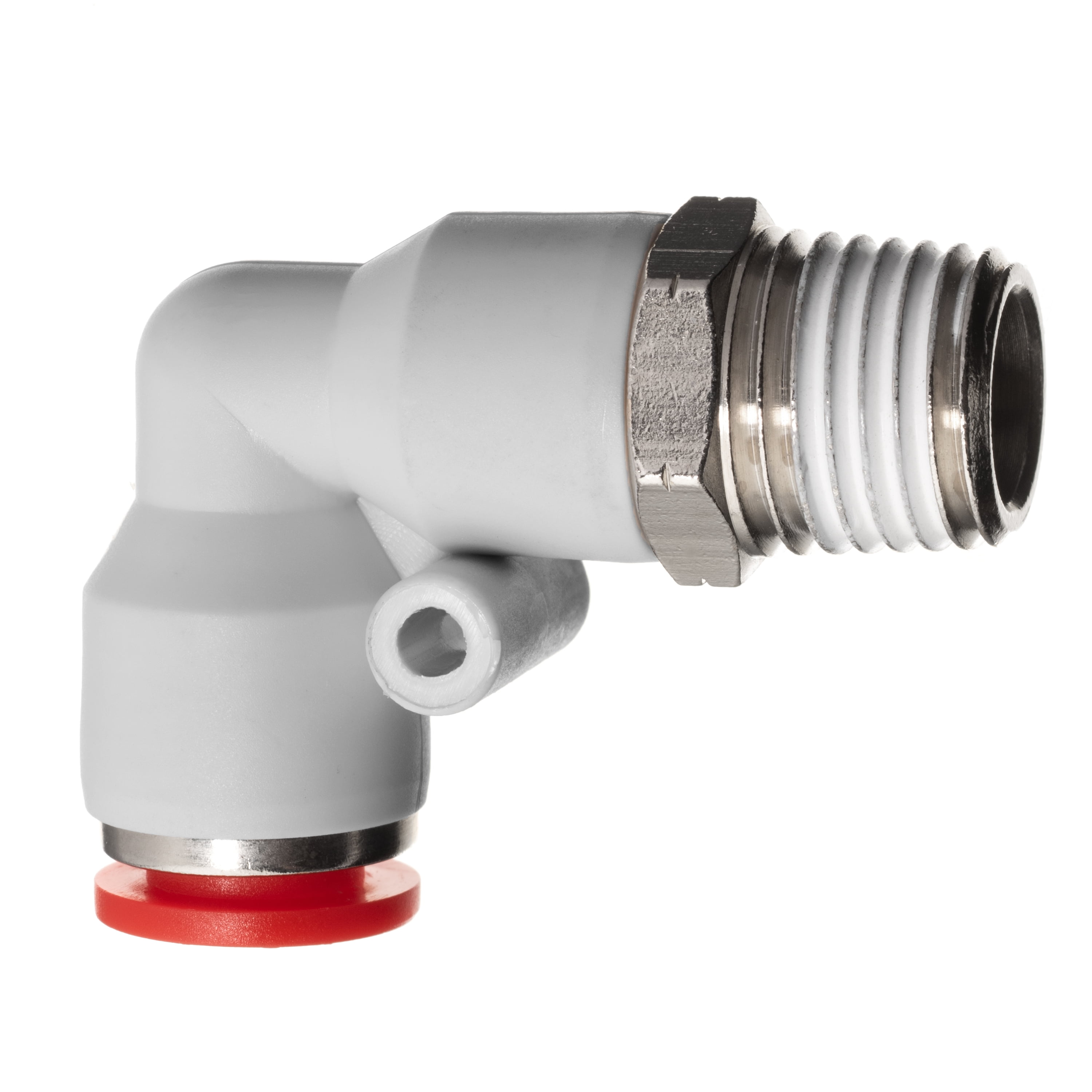 Push to Connect Tube Fitting - Polybutylene Plastic - Male Elbow - 5/16" Tube OD x 1/4" NPT Male ...