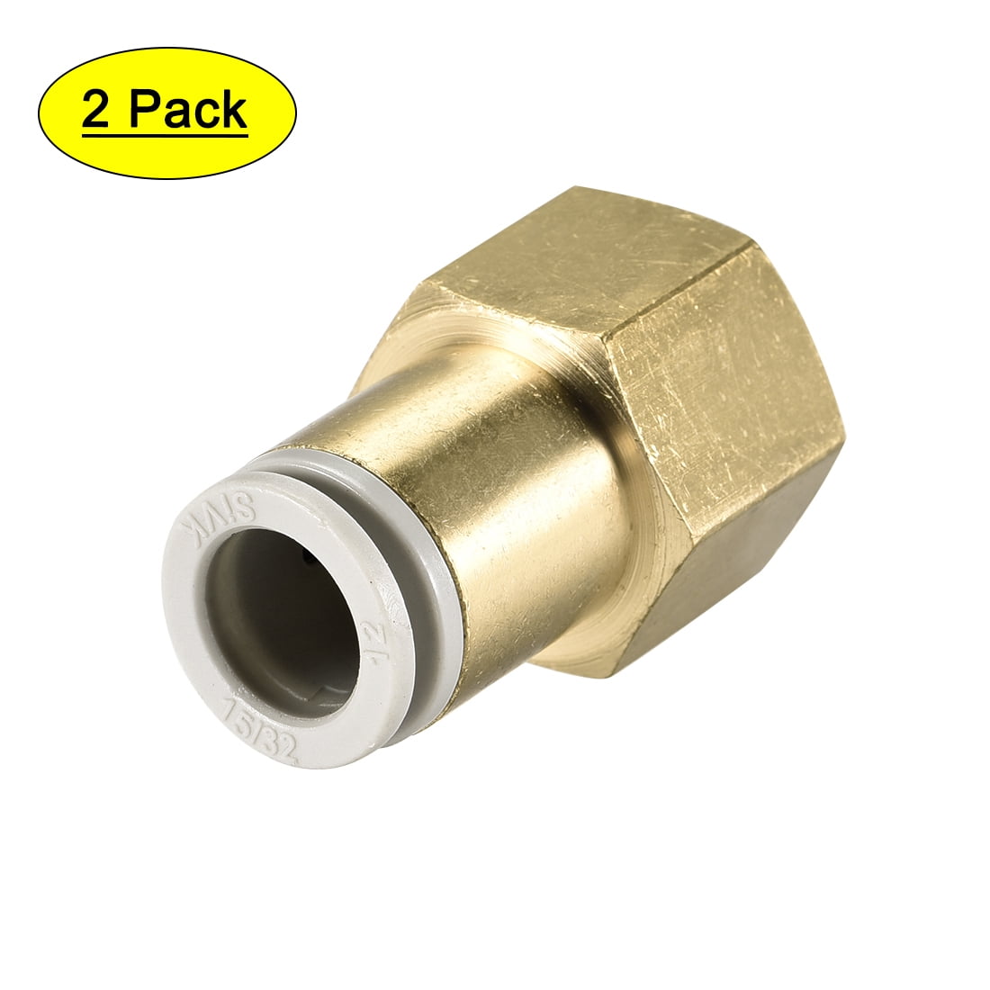 Push to Connect Tubing Fittings 12mm Tubing OD x 1/2 PT Female Straight ...