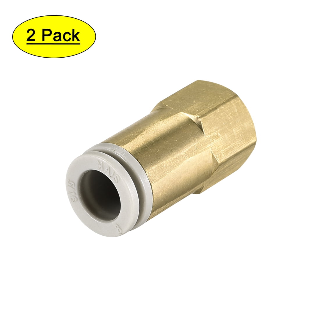 Push to Connect Tubing Fittings 8mm Tubing OD x 1/8 PT Female Straight ...