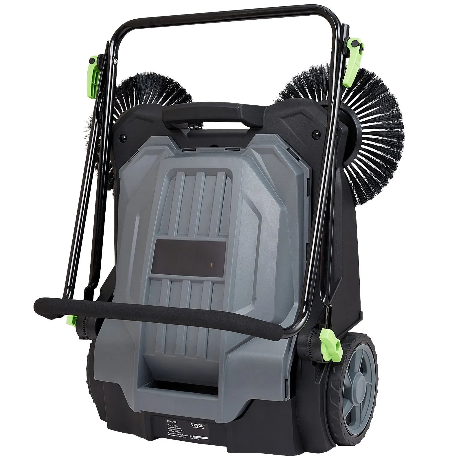 Push-type sweeper, manual non-electric sweeper, 5-gallon garbage bin ...
