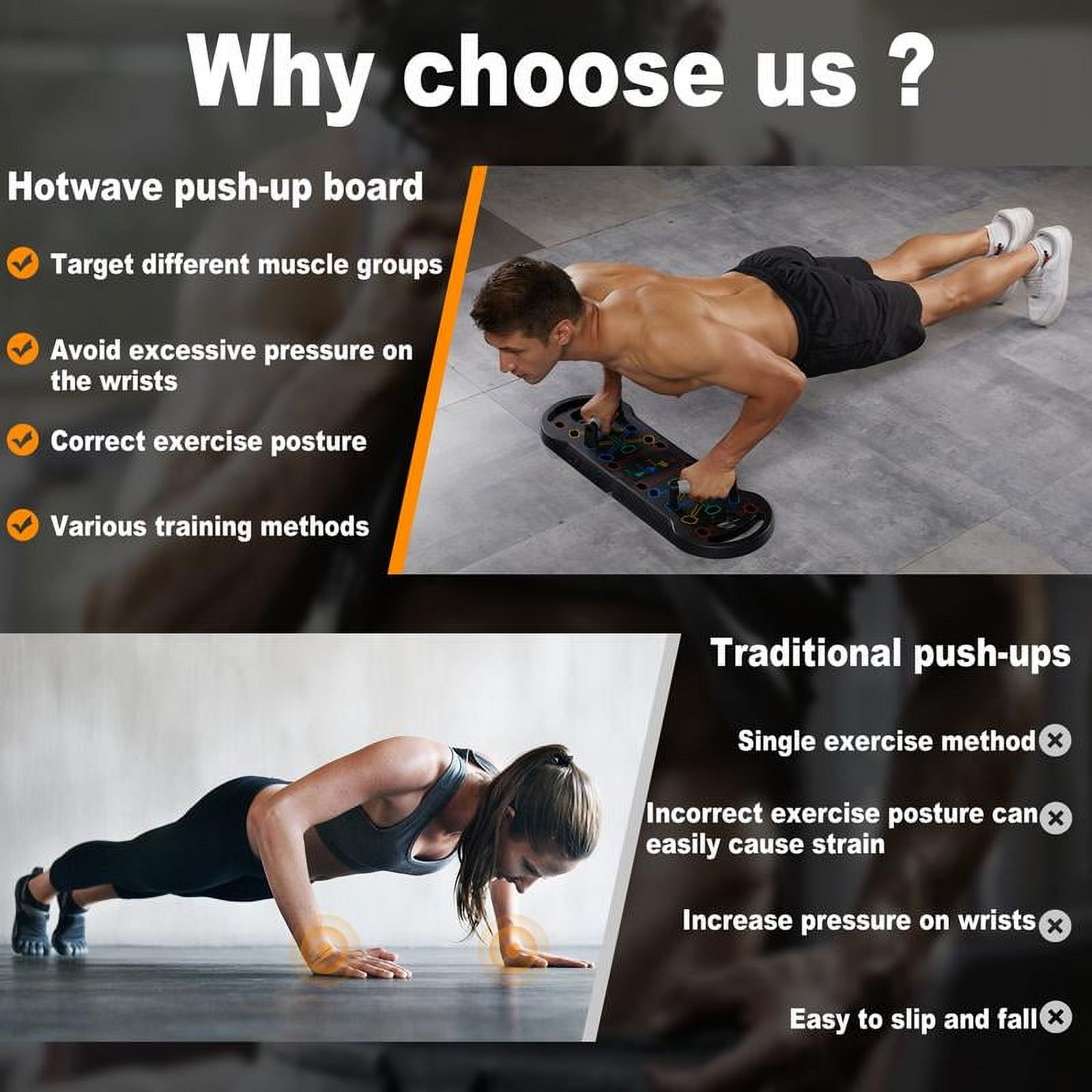 Push up Board - Men's Strength Training, Biceps, Shoulders and Chest ...