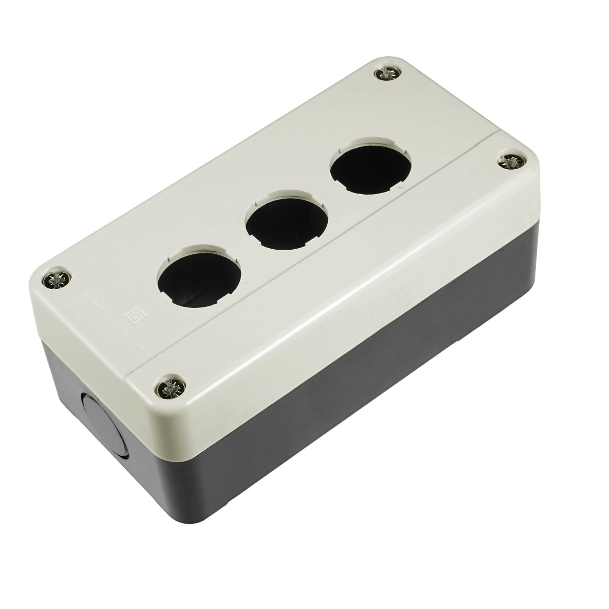 Pushbutton Switch Control Station Box 22mm 3 Button Holes Black and ...