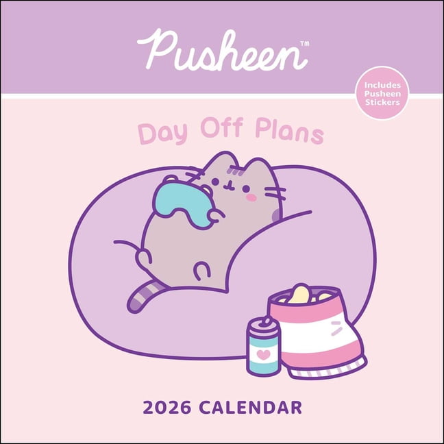 Pusheen 2026 Wall Calendar: Day Off Plans, (Paperback) - Walmart.com