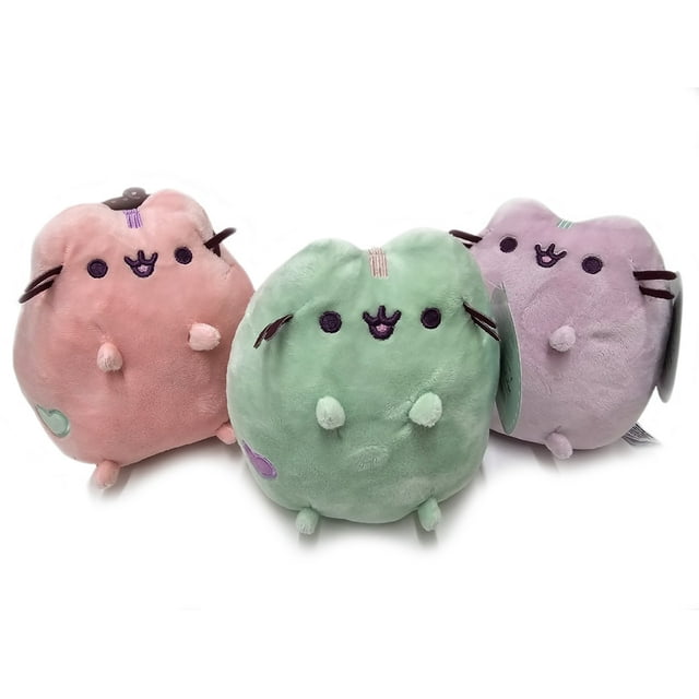 Pusheen-3 Asst, 9 Inch Pastels pink, Purple and Green Plush Toy ...