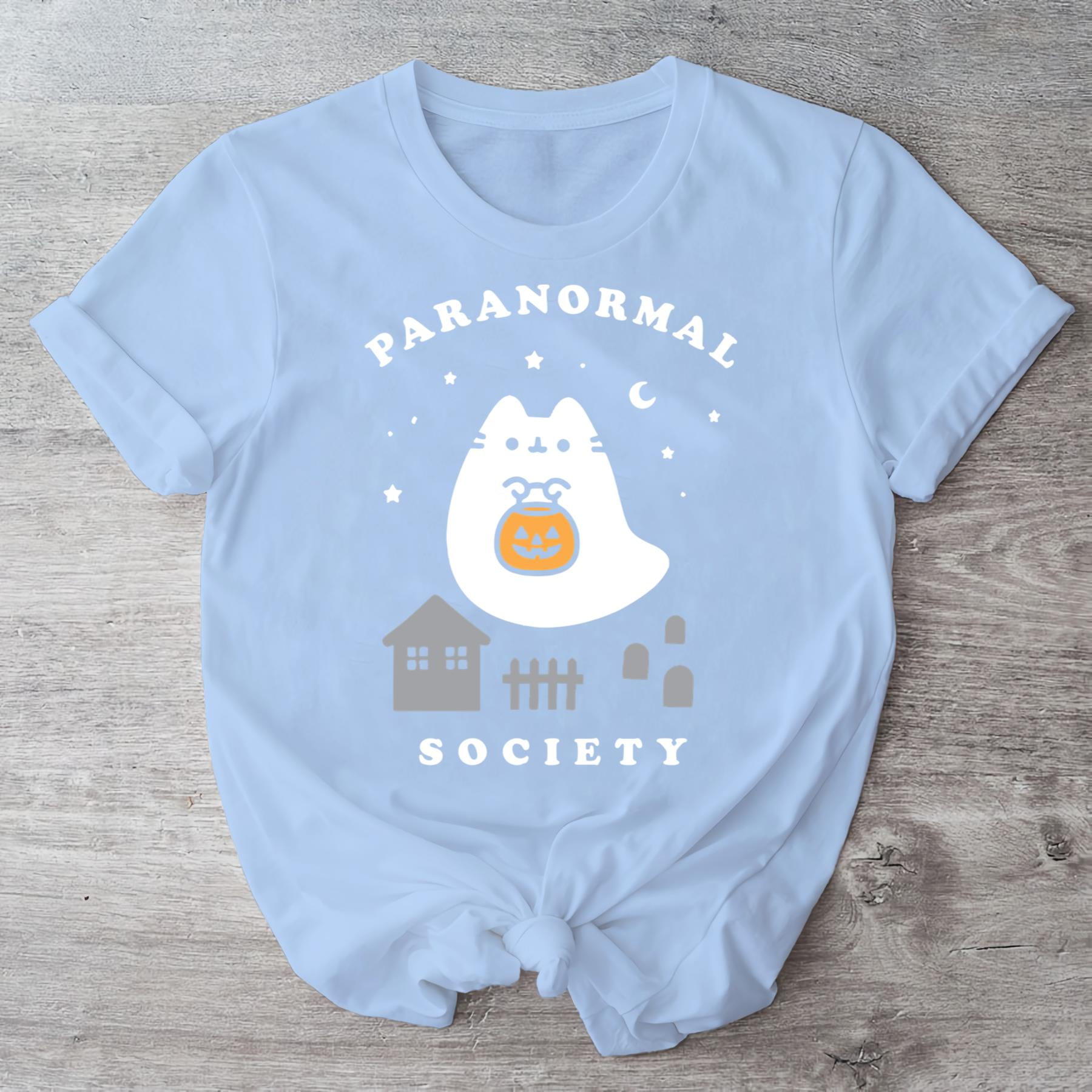 Pusheen Boosheen Paranormal Society Shirt-TH14651 - Walmart.com