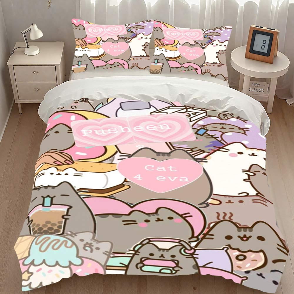 Pusheen Cat Toddler Bedding Set Comforter Girls Boys Pillow Gifts ...
