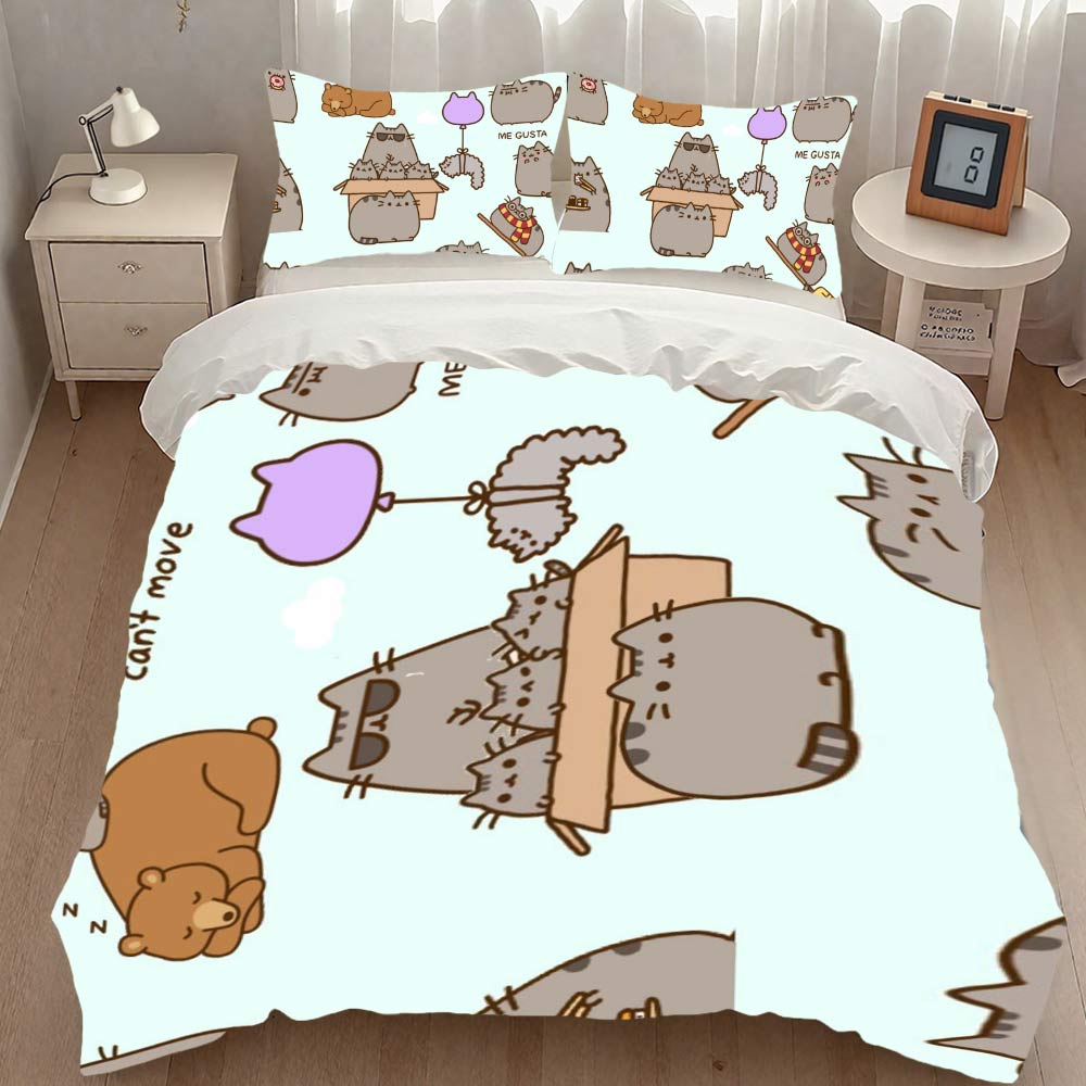 Pusheen Cat Toddler Bedding Set Gifts Comforter Girls Boys Pillow ...