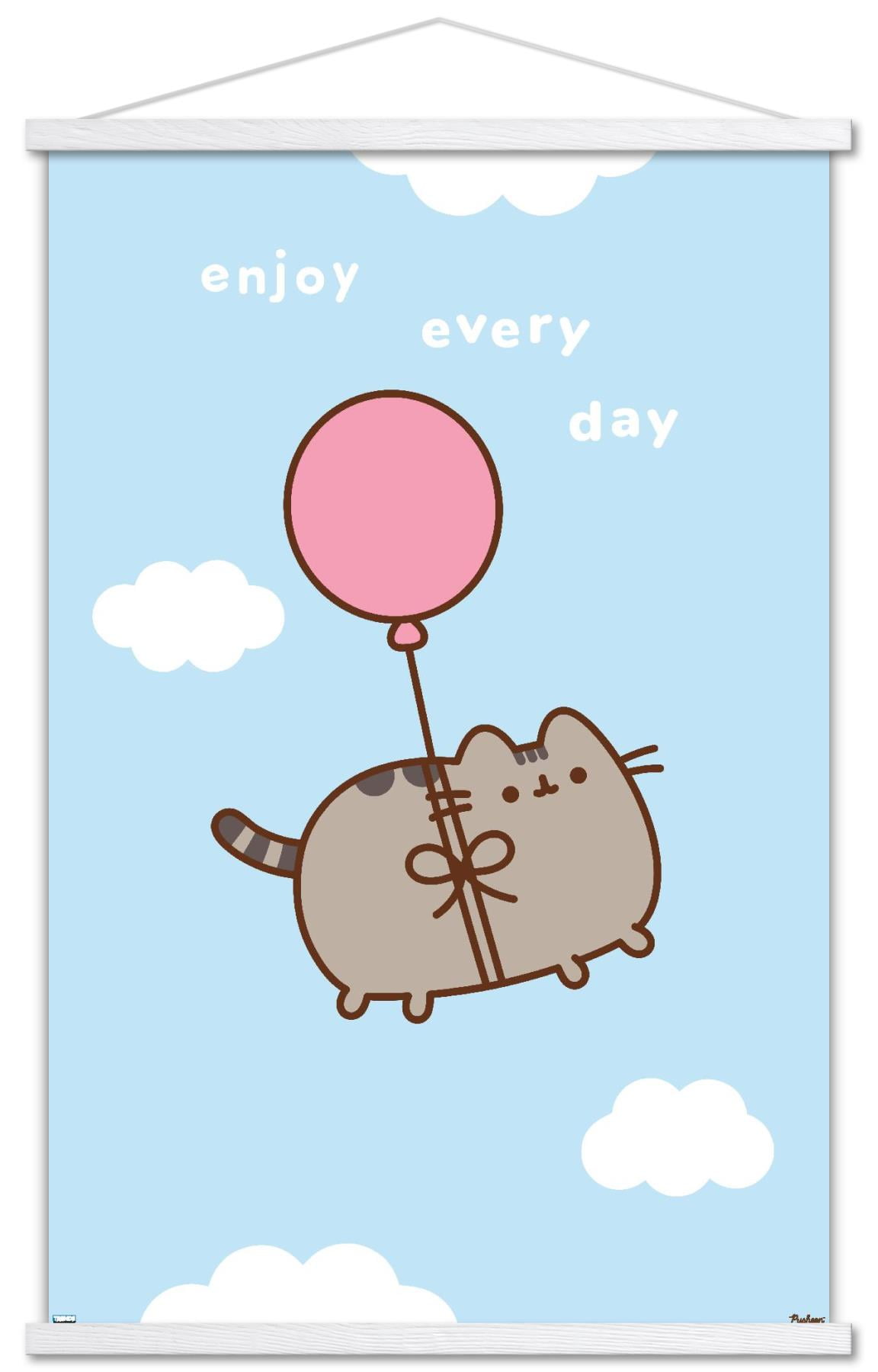 Pusheen - Enjoy Every Day Wall Poster with Magnetic Frame, 22.375" x 34 ...