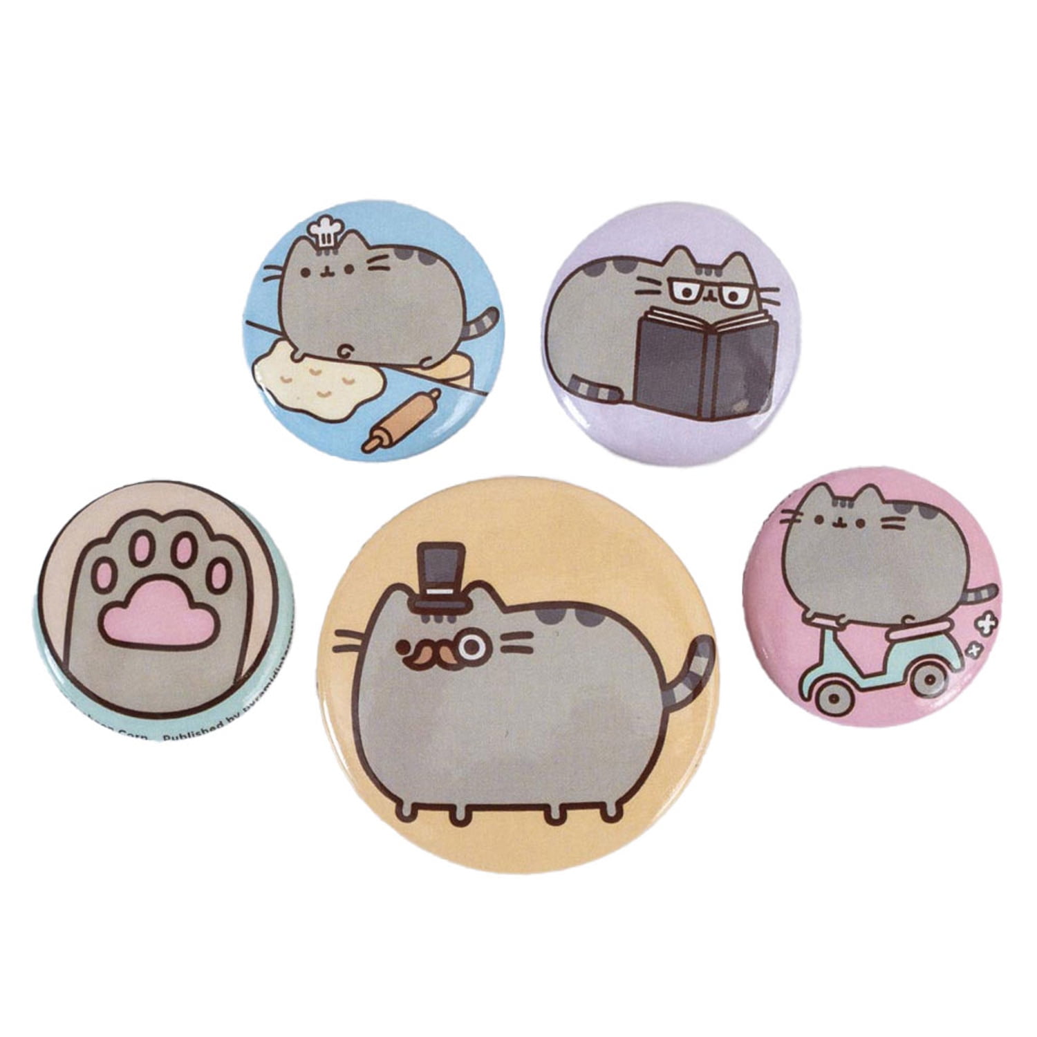 Pusheen Fancy Button Button Set (Pack of 5) - Walmart.com